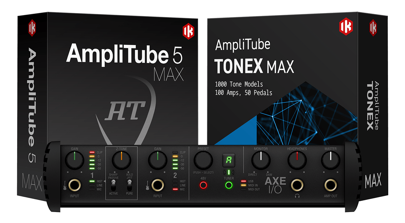 IK Multimedia AXE I/O 錄音介面 + AmpliTube 5 MAX + TONEX MAX Bundle